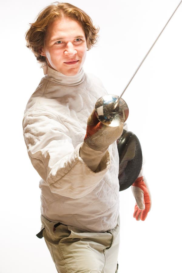 Fencer stock image. Image of olympic, beautiful, fencer - 12858427