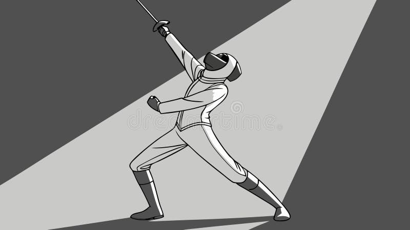 Fencer Cartoon Vector Illustration Stock Illustrations – 326 Fencer ...