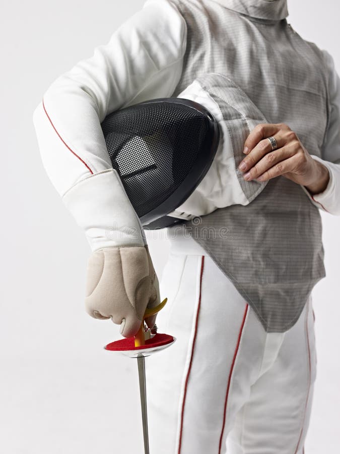 Fencer stock photo. Image of clothing, confident, grey - 50986086