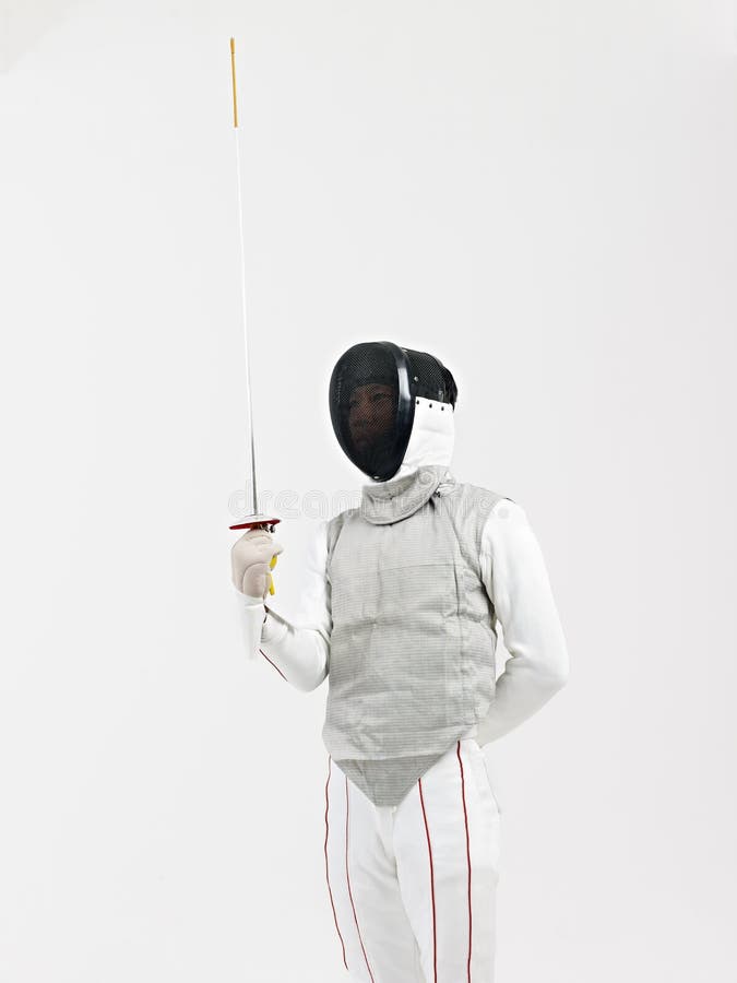 Fencer ready to compete stock image. Image of hong, aggressive - 50287549