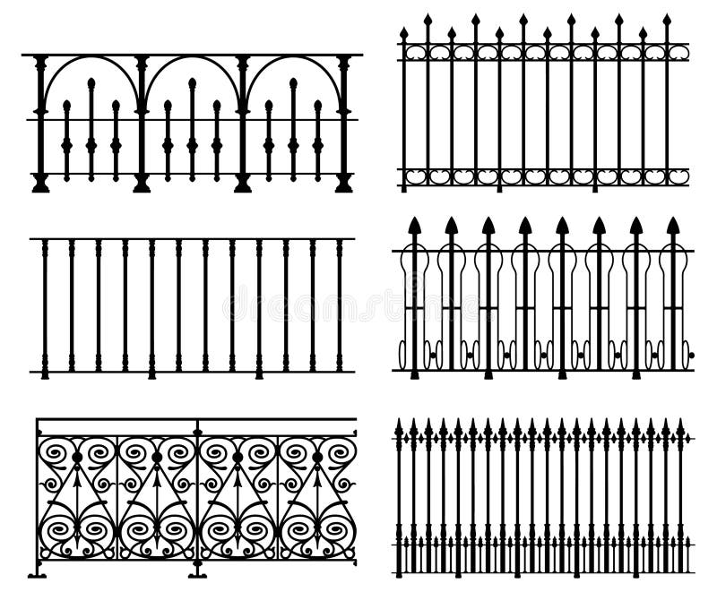 Wrought Iron Fence or Gate.vector Eps Stock Vector - Illustration of ...