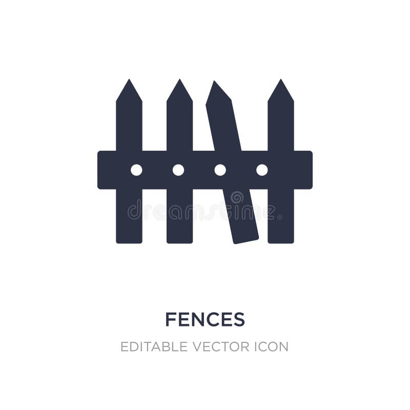 Fences Icon Vector Isolated on White Background, Fences Sign , Line or ...