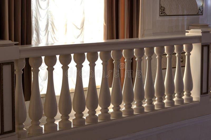 Fences Made of Stone Railings with Balusters in a Classic Interior ...