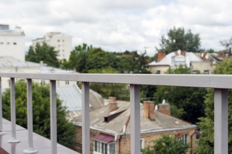 Fences on the terrace stock photo. Image of perspective - 74719298