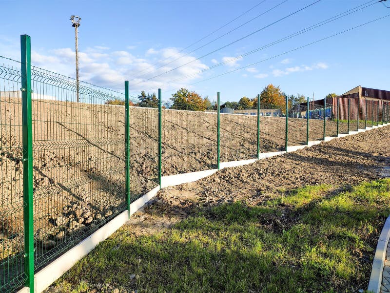 Fencing of the Building of the Industrial Company Stock Image - Image ...