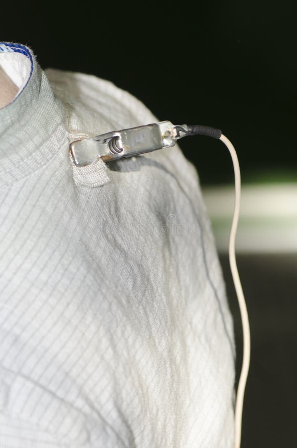 Fencing Costume Contact Plug Stock Photo - Image of epee, lunge: 41364568