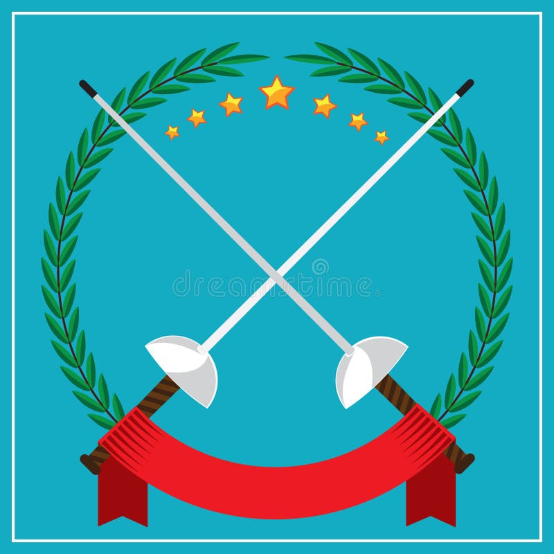 Fencing Emblem. Vector Illustration Decorative Design Stock Vector ...