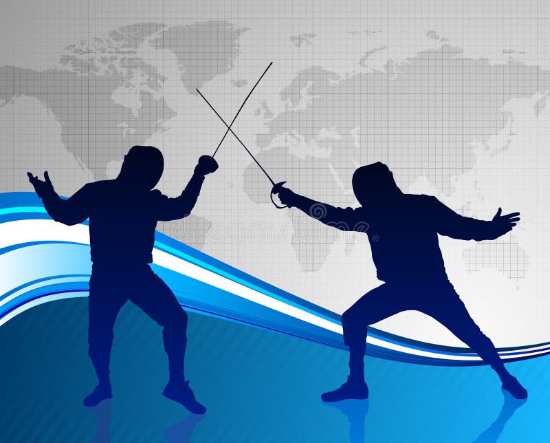 Fencing Sport Logo in Vector Quality. Stock Vector - Illustration of ...