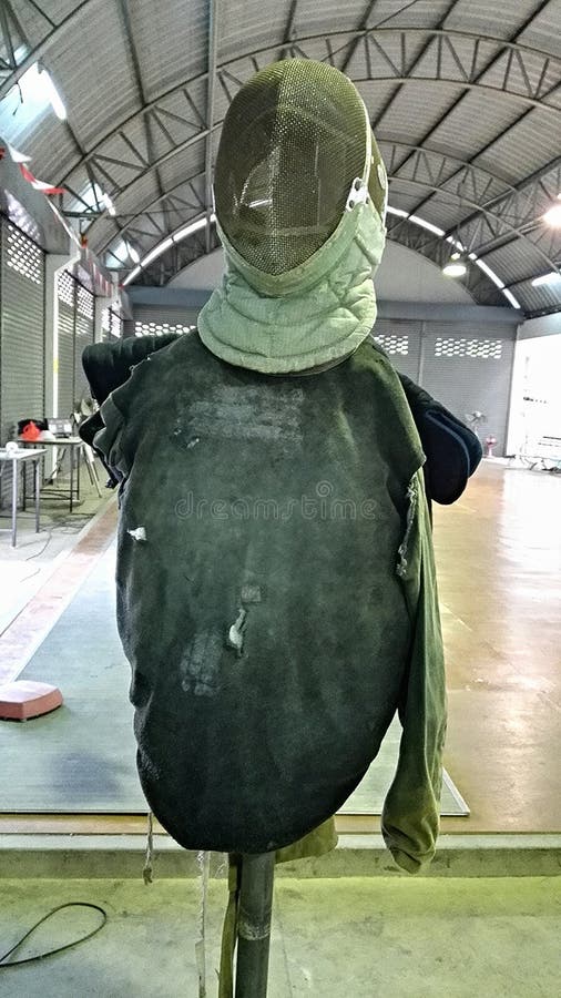 Fencing sport stock photo. Image of fencingtrainingdummy - 91488652