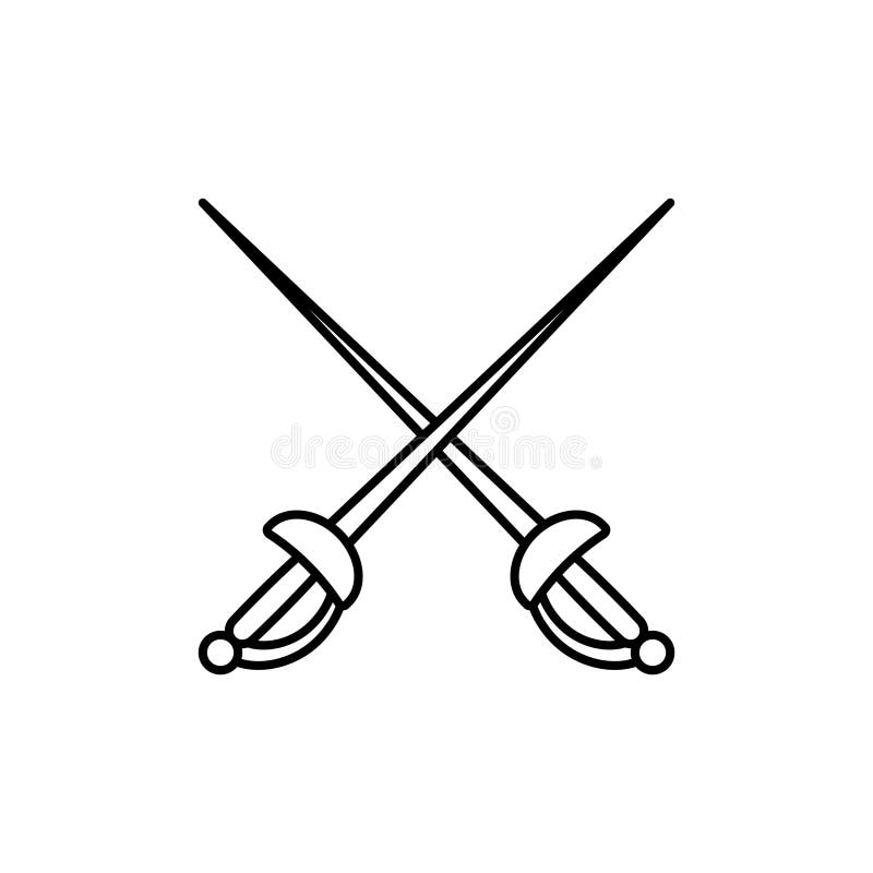 Fencing Sword Icon Design Template Vector Isolated Stock Vector ...