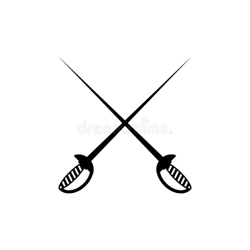 Fencing Sword Icon Design Template Vector Isolated Stock Vector ...