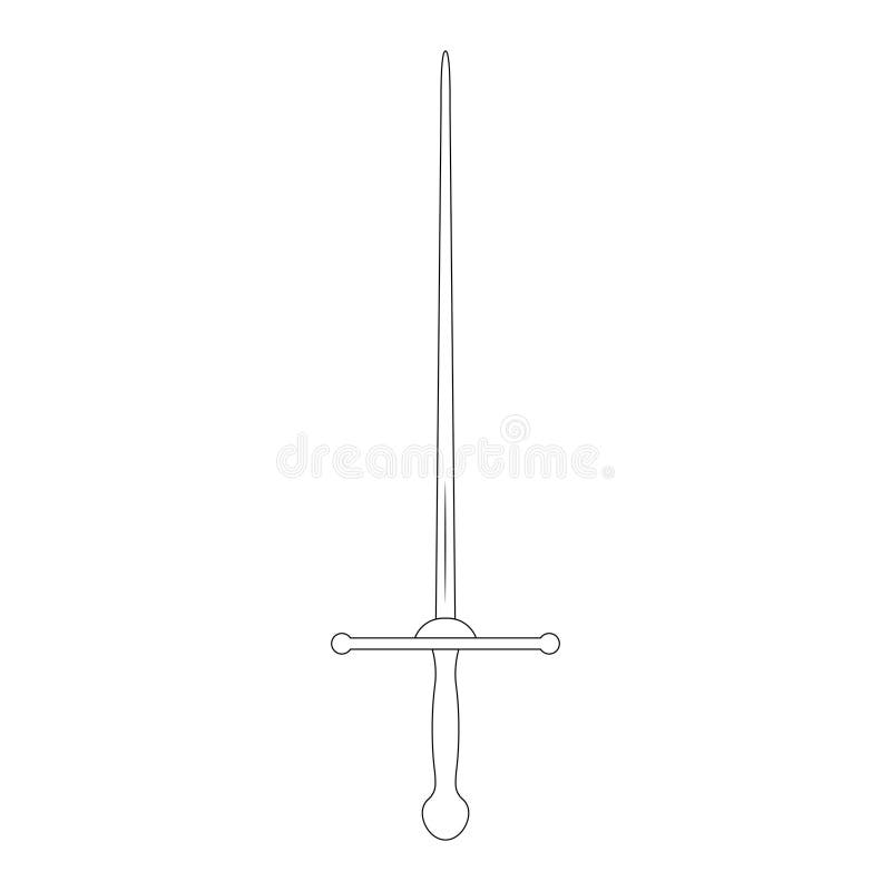 Fencing sword icon vector stock illustration. Illustration of epee ...