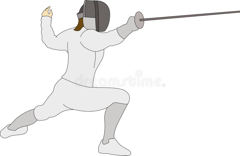 Fencing Vector Flat Illustration Stock Vector - Illustration of ...