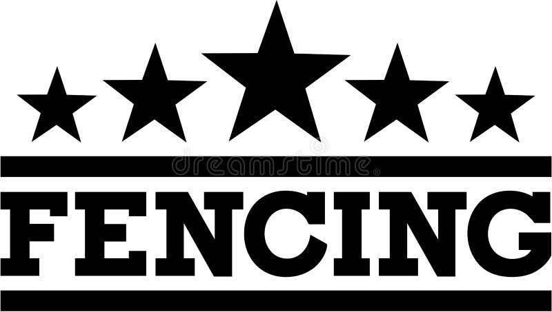 Fencing Word with Fencer Silhouettes Stock Vector - Illustration of ...