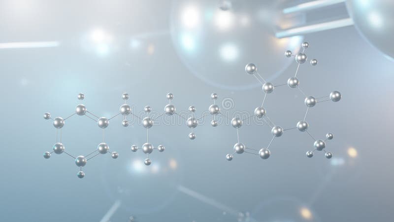 Fenethylline Molecular Structure, 3d Model Molecule, Phenethylline ...