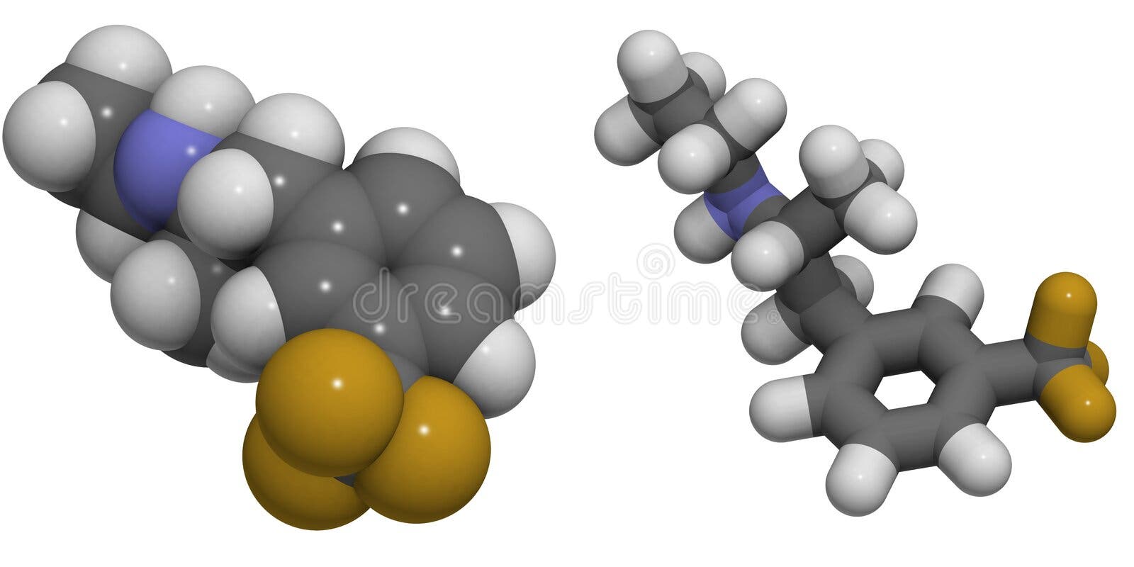 Fenfluramine Molecule, Molecular Structure, Fintepla, Ball and Stick 3d ...