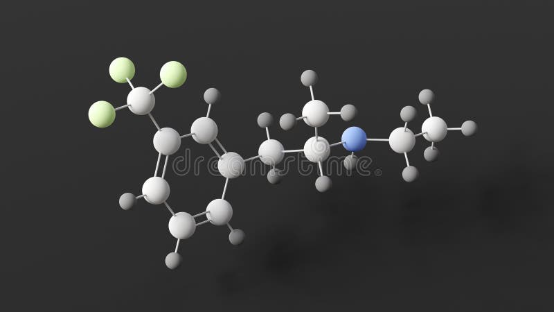 Fenfluramine Molecule, Molecular Structure, Fintepla, Ball and Stick 3d ...