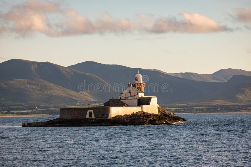 Fenit Lighthouse at Sunset, Tralee, Kerry, Ireland Stock Photo - Image ...