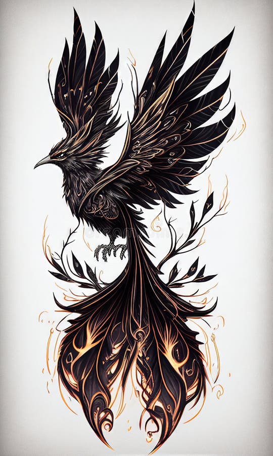 Phoenix Line Drawing Stock Illustrations – 1,674 Phoenix Line Drawing ...