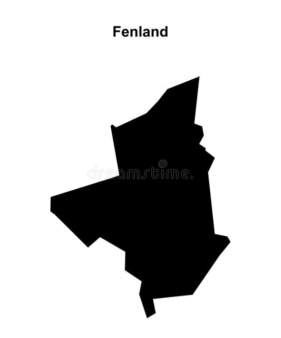 Fenland outline map stock vector. Illustration of united - 371643738