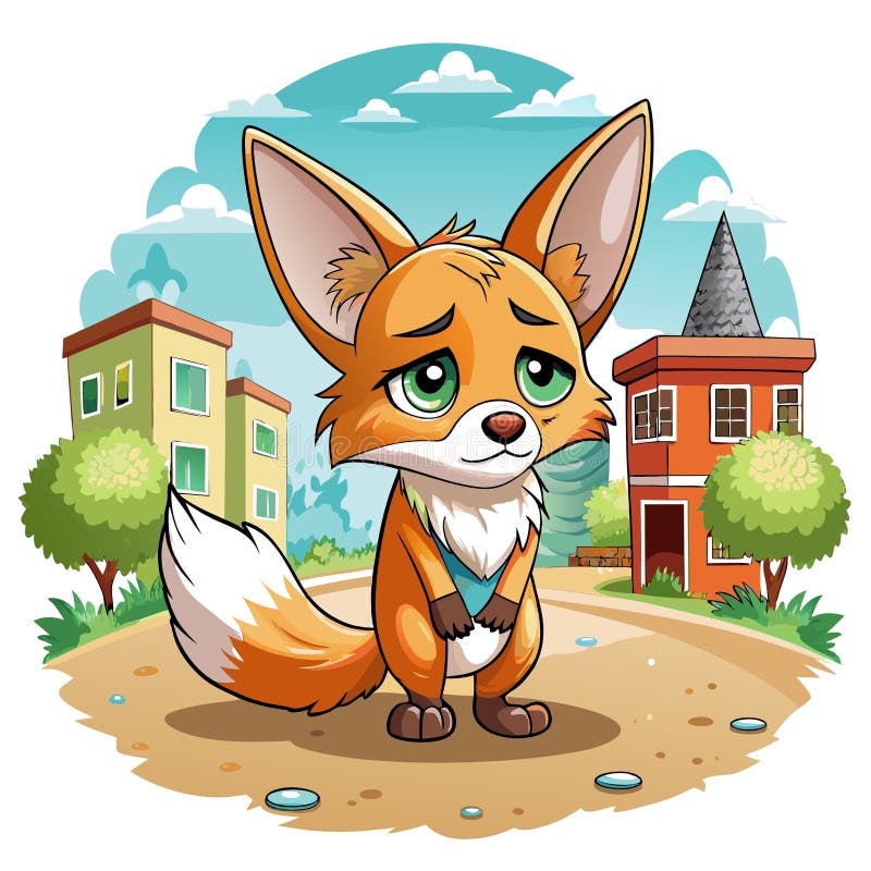 Fennec Fox Caring Angry Sea Vector Stock Vector - Illustration of ...