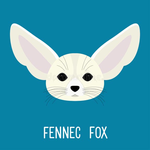 Fennec Fox Cartoon Portrait Stock Vector - Illustration of funny, comic ...