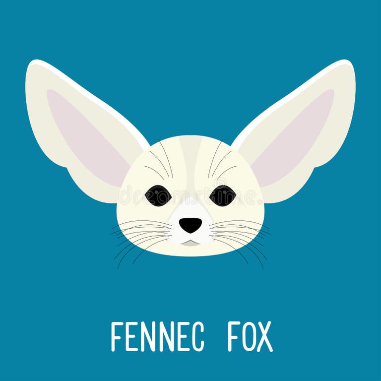 Fennec Fox Cartoon Portrait Stock Vector - Illustration of funny, comic ...