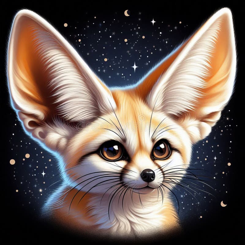 Fennec Fox a D Illustration of the Fennec Fox Highlighting Its D Stock ...