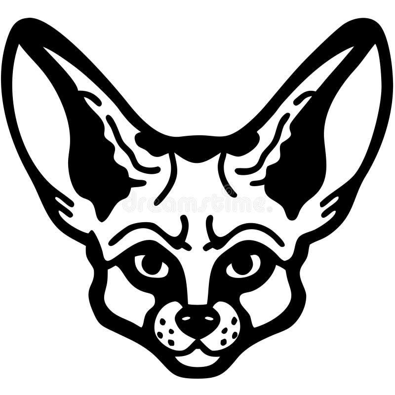 Fennec Fox Head Vector Illustration for Design and Craft Projects Stock ...