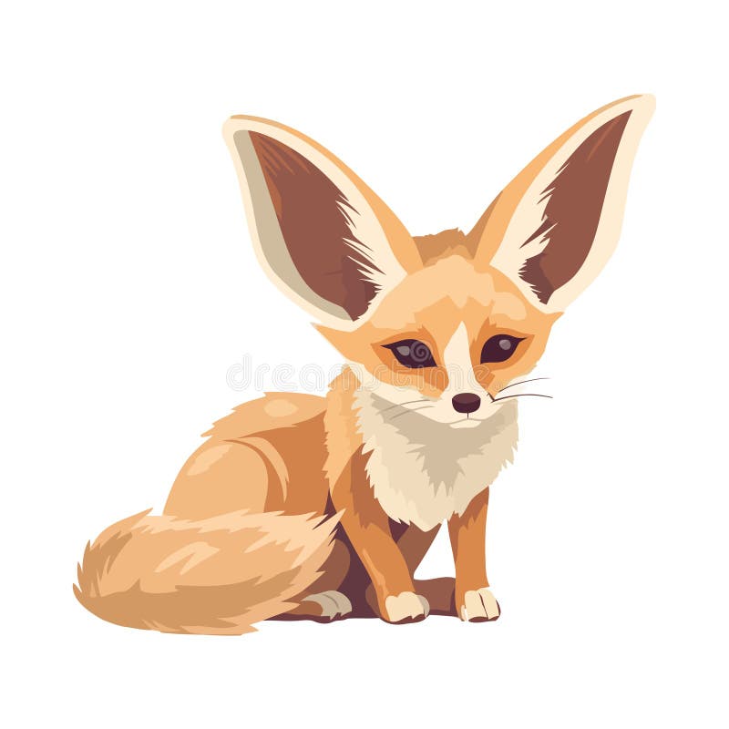 Fennec fox icon isolated stock vector. Illustration of desert - 289967539