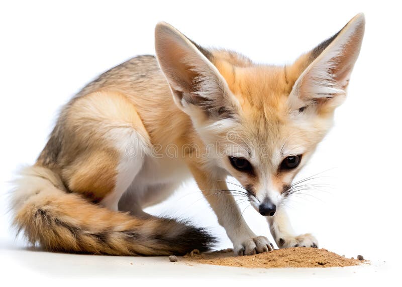 A Fennec Fox Kits Inquisitive Nose Exploring the Sandy Desert Landscape ...