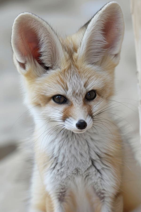 Fennec Fox Resting Contentedly, Enjoying the Warm Sunlight and ...