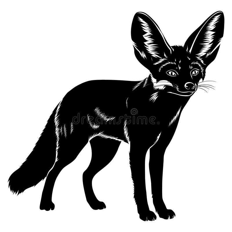 Fennec Fox Silhouette Stock Illustrations – 315 Fennec Fox Silhouette ...