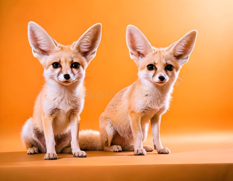 Fennec Fox with Large Ears in Desert Environment AI Stock Photo - Image ...