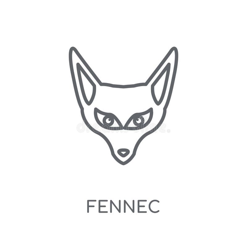 Linear Fennec Fox Icon from Animals Outline Collection. Thin Line ...
