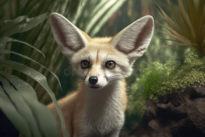 Fennec Portrait. Generative AI Stock Image - Image of creature ...
