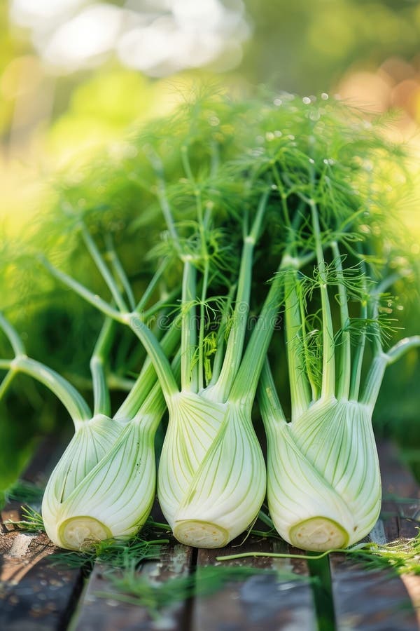 Fennel Grows in the Garden on the Farm Stock Illustration ...