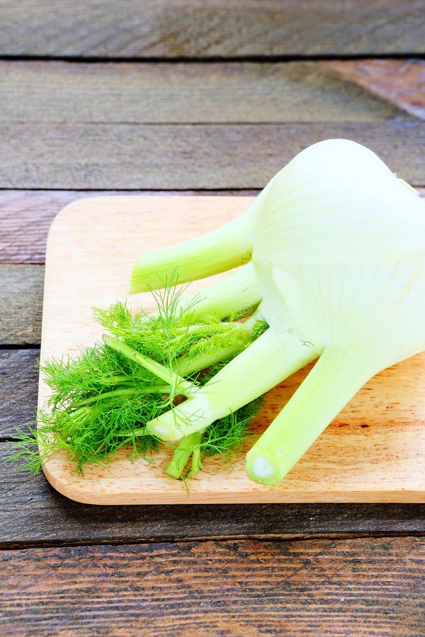 Fennel on the Kitchen Board Stock Photo - Image of vegetable ...