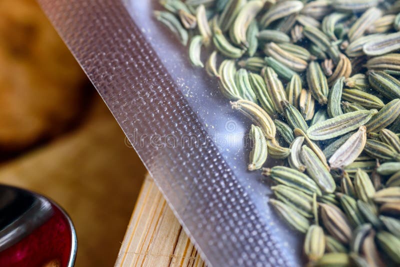 Fennel Seeds in Plastic Packaging Ready To Be Brewed As Tea Stock Image ...