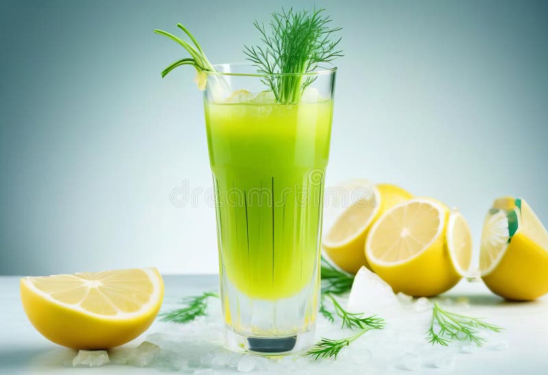 Fennel,variyali or Foeniculum Vulgare Juice Stock Illustration ...