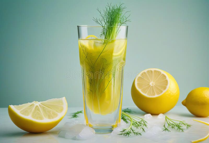 Fennel,variyali or Foeniculum Vulgare Juice Stock Illustration ...