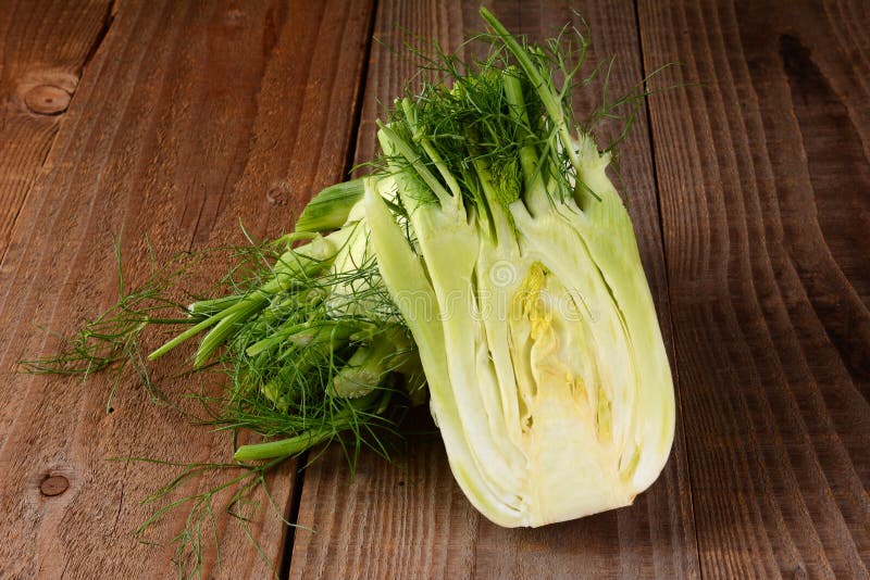Fennel on Wood Table stock photo. Image of wooden, herb - 56426892