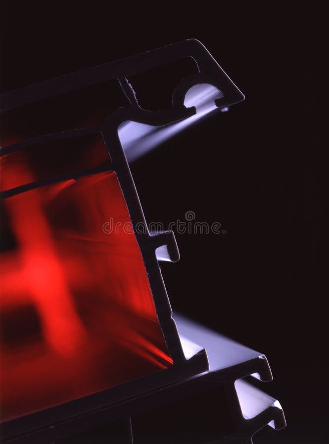 Fensterprofil Mit Roter Ablichtung Stockbild - Bild von perspektive ...
