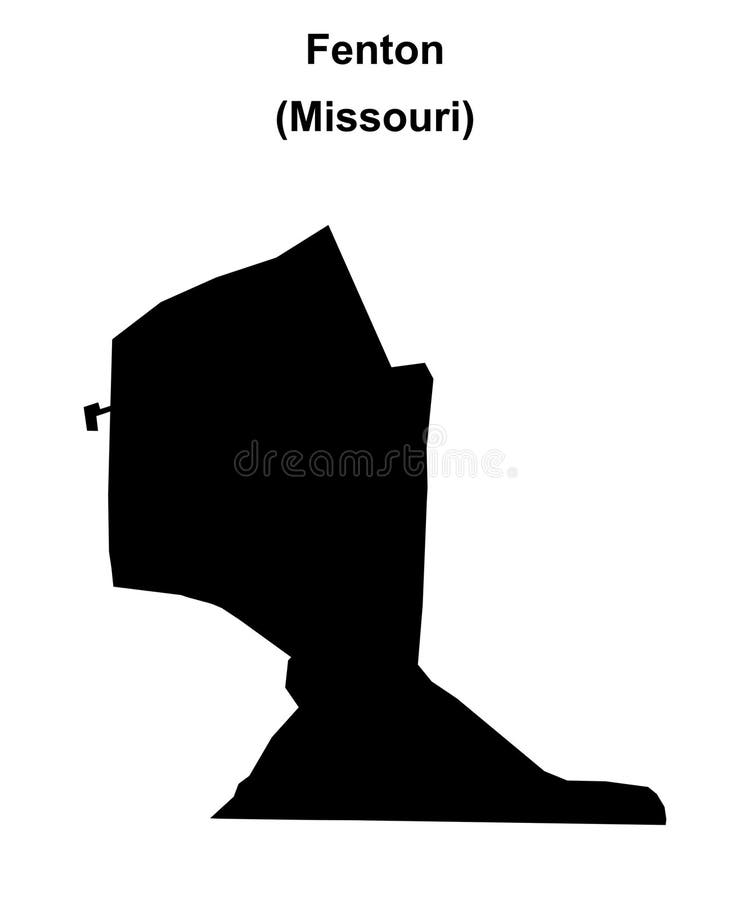 Fenton outline map stock vector. Illustration of infographics - 387456954