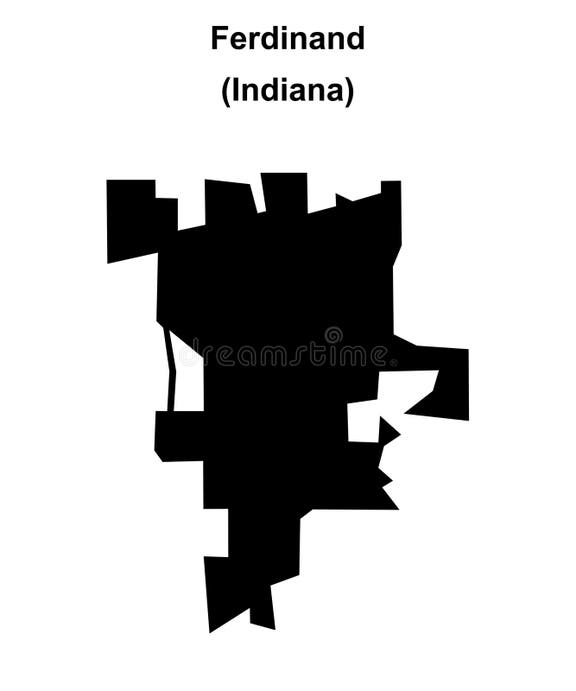 Ferdinand outline map stock vector. Illustration of cartography - 387283181