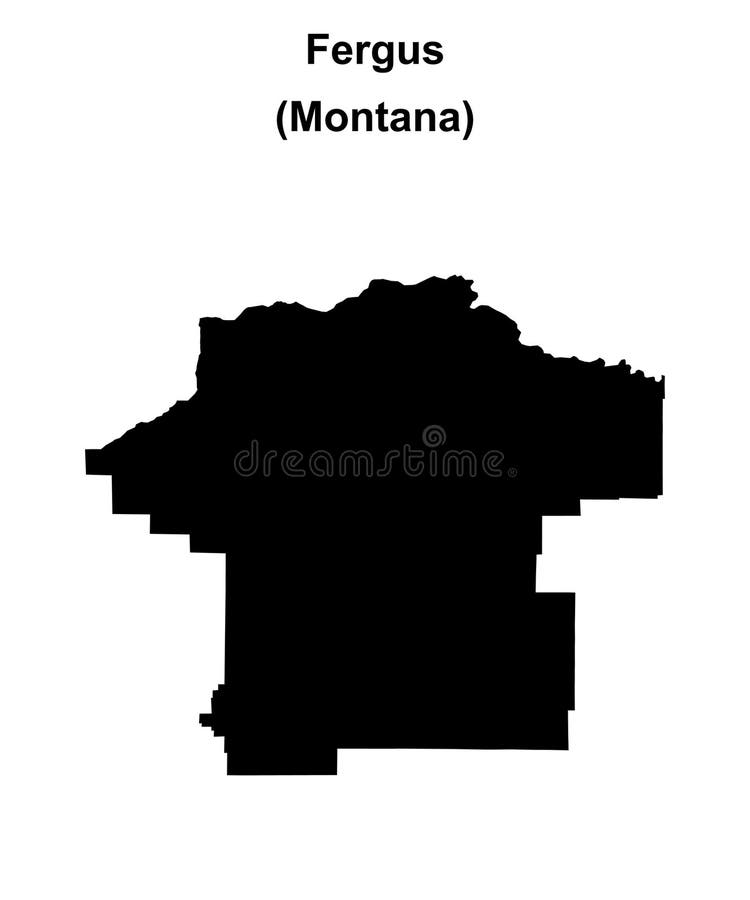 Fergus outline map stock illustration. Illustration of boundaries ...