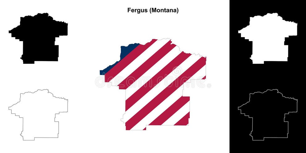 Fergus outline map stock vector. Illustration of fergus - 323993220