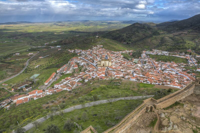 Feria Village Overview, Badajoz, Spain Stock Photo - Image of aerial ...