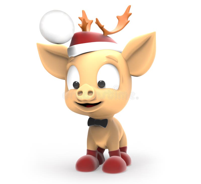 Ferkel, Ein Symbol Von 2019, Im Sankt-Hut Abbildung 3D Stock Abbildung ...