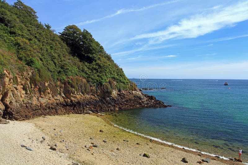 Fermain Bay Guernsey stock photo. Image of boat, marina - 33397302